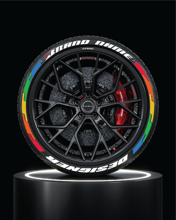 Brand Name Tyre Customizer Tire Stickers – Custom and Brand Tyre Lettering
