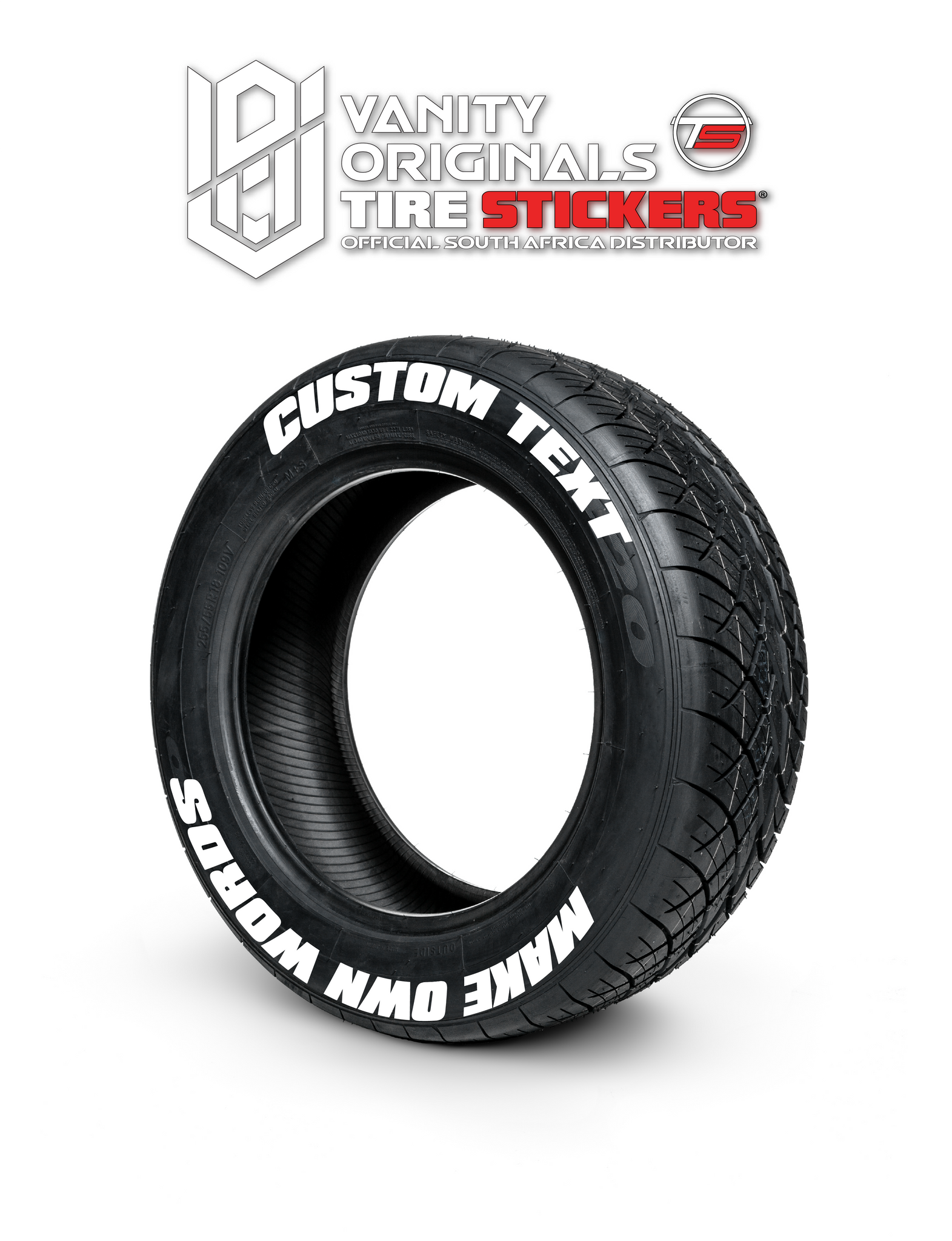 Custom Wording ,Create Your Own Text – Tire Stickers South Africa
